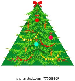 Christmas Tree Decor Stock Vector (Royalty Free) 777889969 | Shutterstock