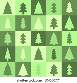 Christmas Tree Green Background Seamless Texture Stock Vector (Royalty ...