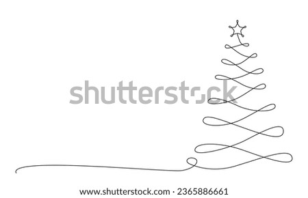 Christmas Tree Line Drawing | Free download on ClipArtMag