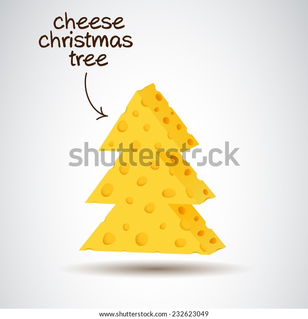 Christmas Tree Made Cheese New Year Stock Vector (Royalty Free ...