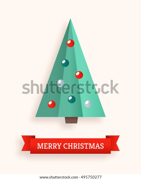 Christmas Tree Made Circles Classic Vintage Stock Vector (Royalty Free ...