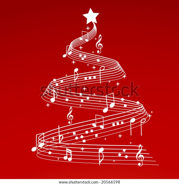Christmas Tree Musical Notes Stock Vector (Royalty Free) 20566598