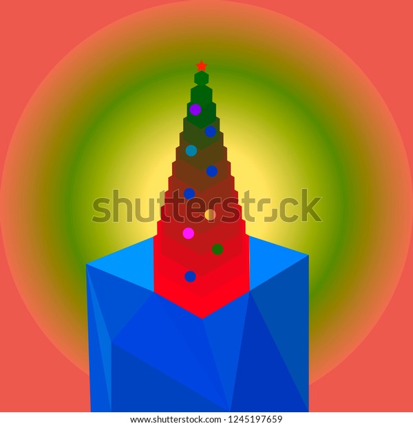 Christmas Tree On Ice Stock Vector (Royalty Free) 1245197659 | Shutterstock