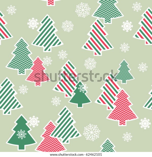 Christmas Tree Seamless Background Stock Vector (Royalty Free) 62462101 ...