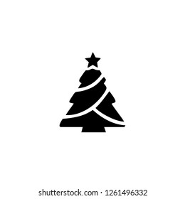 Christmas Tree Simple Icon Stock Vector (Royalty Free) 1261496332 ...