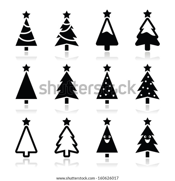Weihnachtsbaum-Vektorsymbol: Stock-Vektorgrafik (Lizenzfrei) 160626017 ...