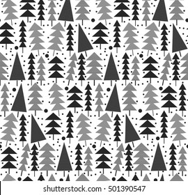 Christmas Trees Stripes Seamless Pattern Triangle Stock Vector (Royalty Free) 501390547 ...