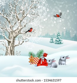 Rabbit snow Images, Stock Photos & Vectors | Shutterstock