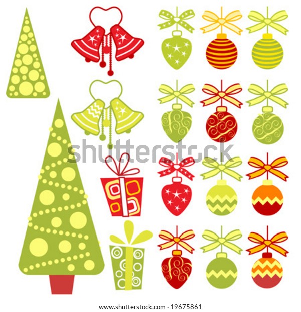 Christmastree Decoration Stock Vector (Royalty Free) 19675861 ...