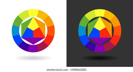 Chromatic Circle Isolated On White Black: vector de stock (libre de ...