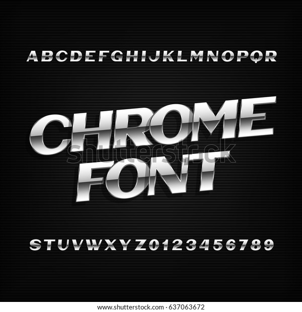 Chrome Alphabet Font Metal Effect Letters Stock Vector (Royalty Free ...