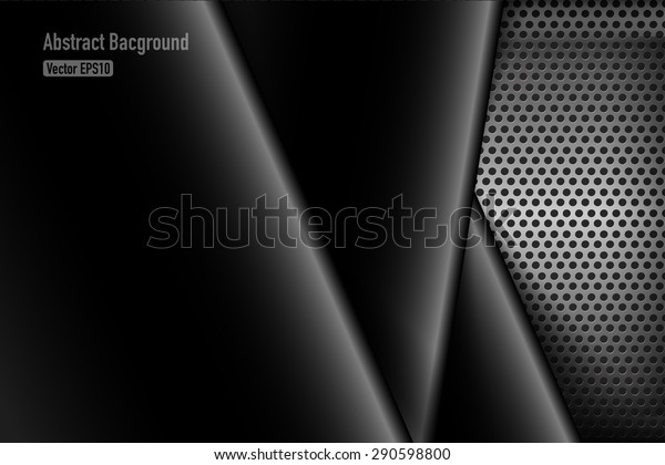 Chrome Black Grey Background Texture Vector Stock Vector (Royalty Free ...