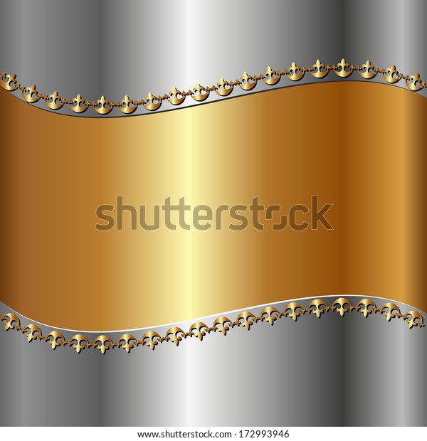 Stock vektor „Chrome Gold Background Border“ (bez autorských poplatků ...