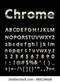 Chrome Letter Set Stock Vector (Royalty Free) 487271416