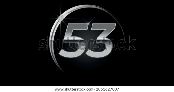 Chrome Vector Number 53 Logo Birthday Stock Vector (Royalty Free ...