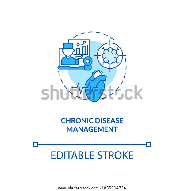 Chronic Disease Management Concept Icon Telemedicine Stock Vector ...