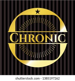 Chronic Gold Emblem Vector Illustration Detailed Stock Vector (Royalty ...