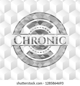Chronic Grey Emblem Cube White Background Stock Vector (Royalty Free ...