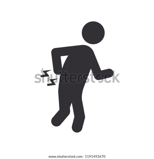 Chronic Pain Icon Back Pain Icon Stock Vector (Royalty Free) 1191492670