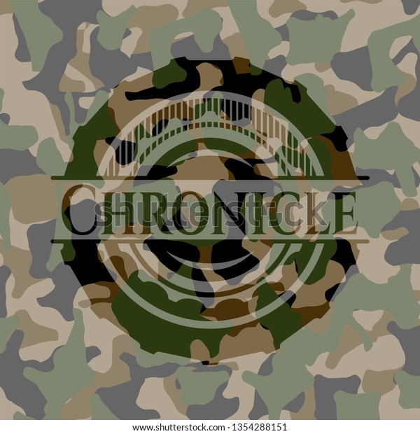 Chronicle Written On Camo Texture Stock Vector (Royalty Free ...