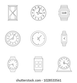 Chrono Icons Set Outline Set 9 Stock Vector (Royalty Free) 1028533561 ...