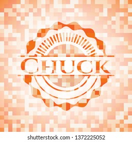 Chuck Orange Mosaic Emblem Background Stock Vector (Royalty Free ...