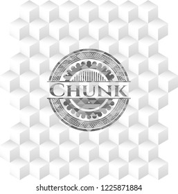Chunk Realistic Grey Emblem Cube White Stock Vector (Royalty Free ...