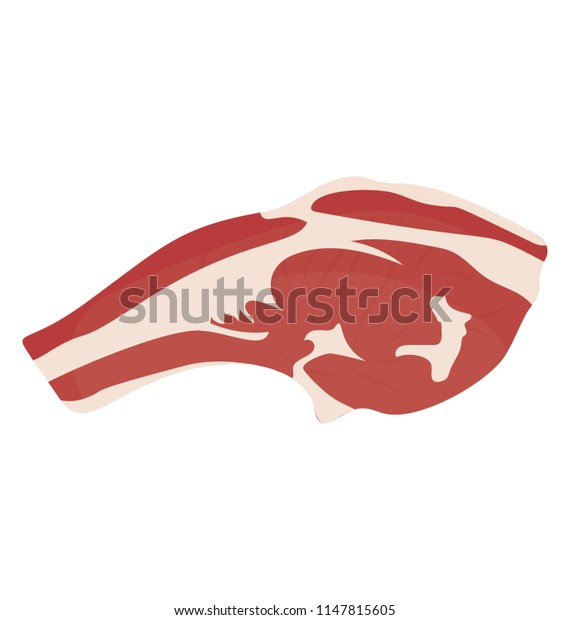 Chunk Red Meat Small Cylindrical Shape Stock Vector (Royalty Free ...