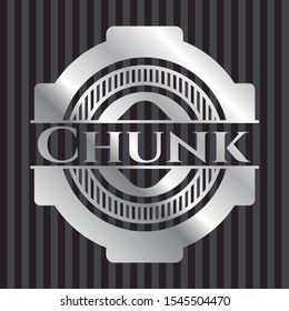 Chunk Silver Badge Emblem Vector Illustration Stock Vector (Royalty ...