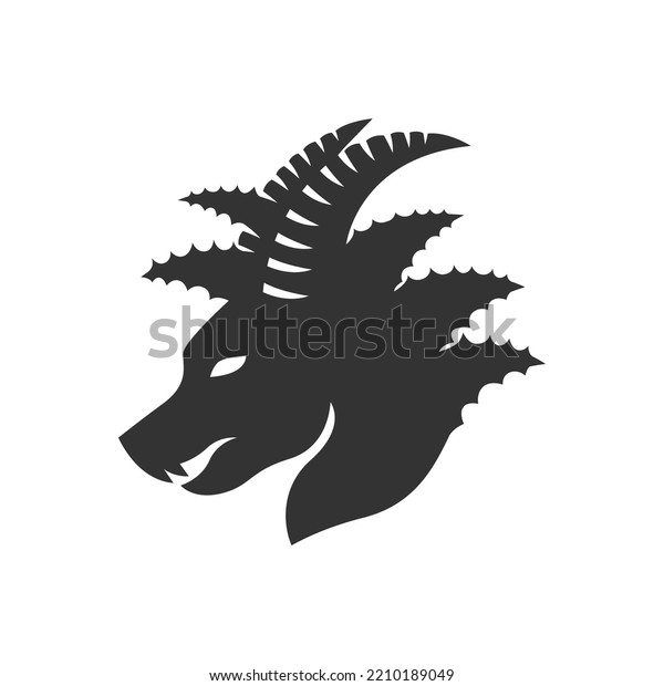 vector salvaje icónico de chupacabra: vector de stock (libre de ...