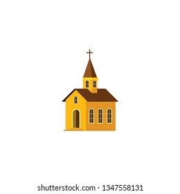 Church Cartoon Vector On White Background Stock Vector (Royalty Free ...