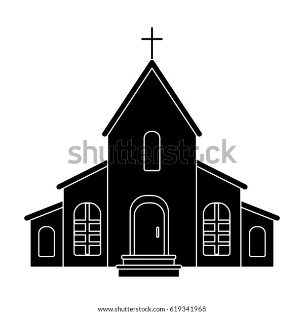 Church Cross On Roof Easter Single Stock Vector (Royalty Free ...
