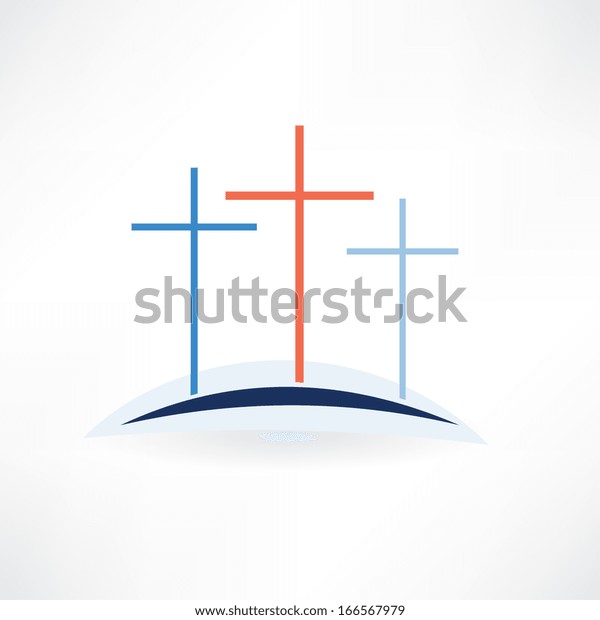 Church Crosses Icon Stock Vector (Royalty Free) 166567979