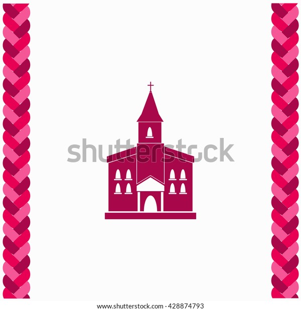Church Icon Flat Design Isolated Illustration Stock Vector (Royalty ...