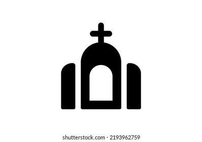 Church Icon Vector House Prayer Sign Stock Vector (Royalty Free ...