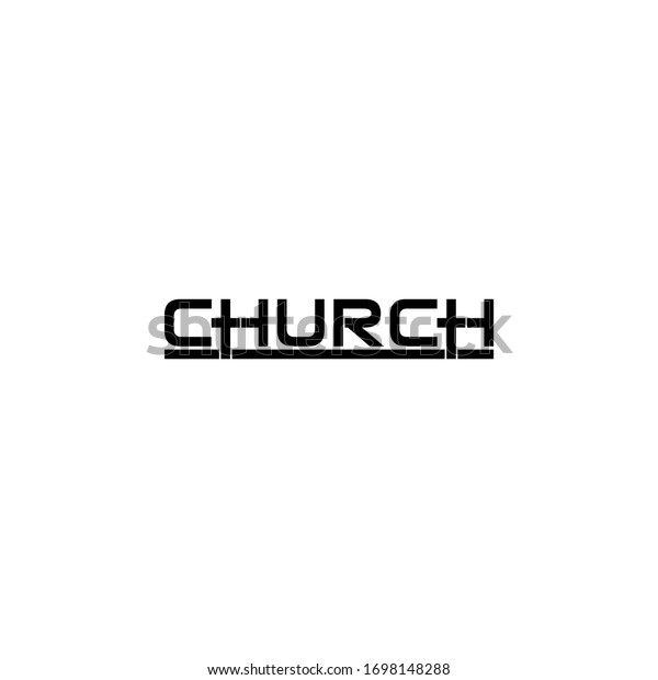 Church Letter Original Monogram Logo Design Stock Vector (Royalty Free ...