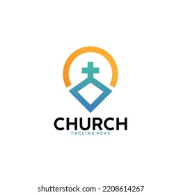 Church Location Logo Icon Vector Isolated Stock Vector (Royalty Free ...