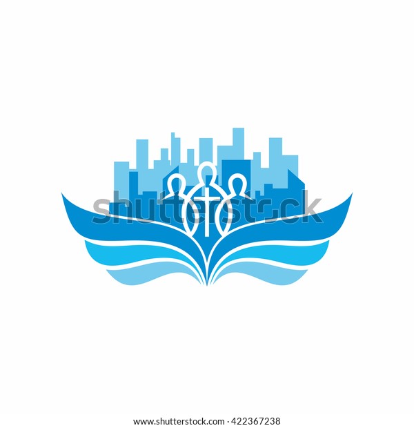 Church Logo Unity Church Christ City Stock Vector (Royalty Free) 422367238