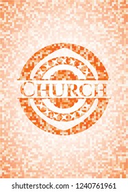 Church Orange Tile Background Illustration Square Stock Vector (Royalty ...