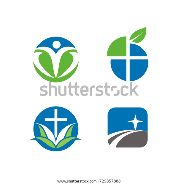 Church Religious Logo Design Template Vector Stock Vector (Royalty Free ...
