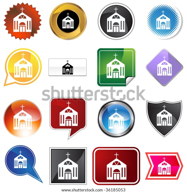 Church Variety Set Stock Vector (Royalty Free) 36185053 | Shutterstock