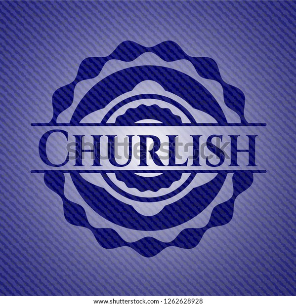 Churlish Emblem Jean Texture Stock Vector (Royalty Free) 1262628928 ...