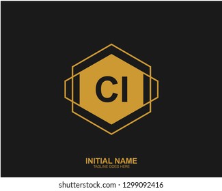 Ci C Initial Logo Letter Minimalist Stock Vector (Royalty Free ...