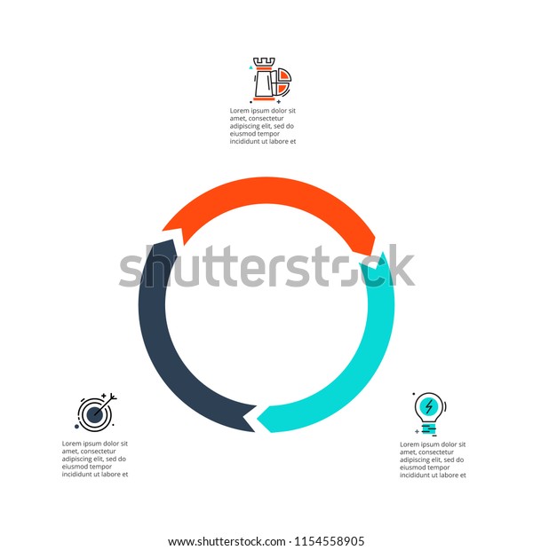 Cicle Arrows Infographic Template Diagram Graph Stock Vector (Royalty ...