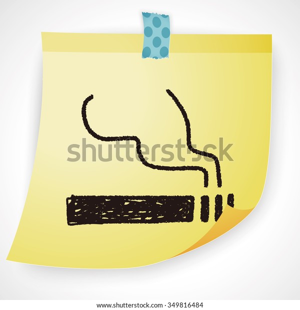 Cigarette Doodle Stock Vector (Royalty Free) 349816484 | Shutterstock