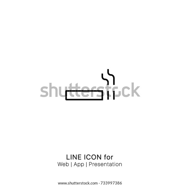 Cigarette Graphic Design Single Icon Vector Stock Vector (Royalty Free ...