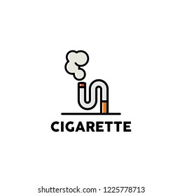 Cigarette Logo Design Stock Vector (Royalty Free) 1225778713 | Shutterstock