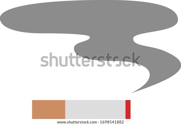 Cigarette Smoke Coming Out Fire Stock Vector (Royalty Free) 1698541882 ...