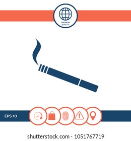 Cigarette Symbol Icon Stock Vector (Royalty Free) 1051767719 | Shutterstock