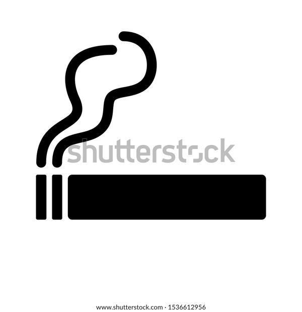 Cigarette Vector Icon On White Background Stock Vector (Royalty Free ...